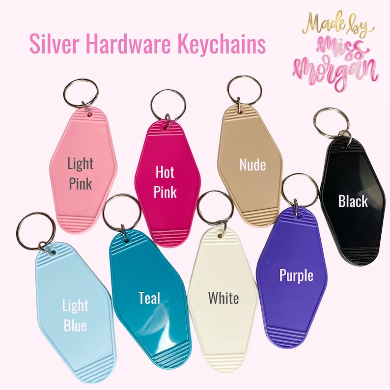 Customizable Dorm Keychain - Motel Style Keychains, Back to School ...