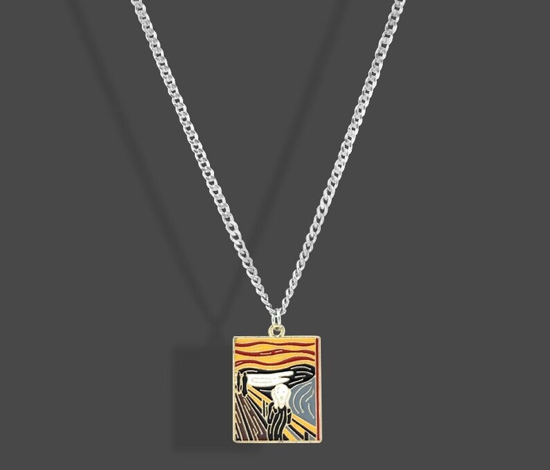 The Scream by Edvard Munch Painting Pendant Stainless Steel - Etsy