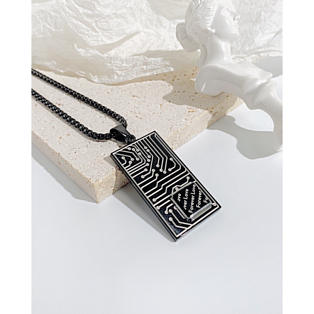 Circuit Board Pendant, Geeky Techie Cyberpunk Sci-fi Pcb Necklace, Gift ...