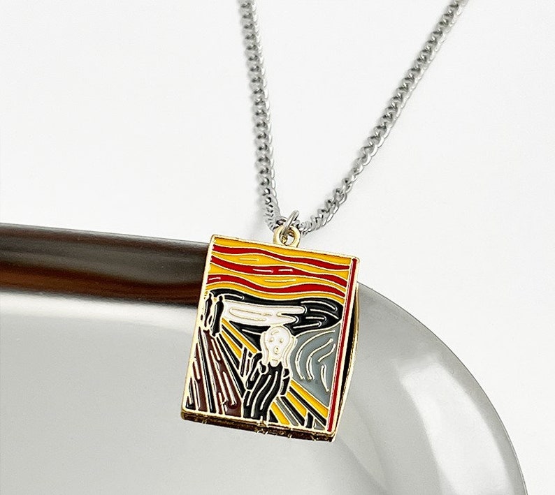 The Scream by Edvard Munch Painting Pendant Stainless Steel - Etsy