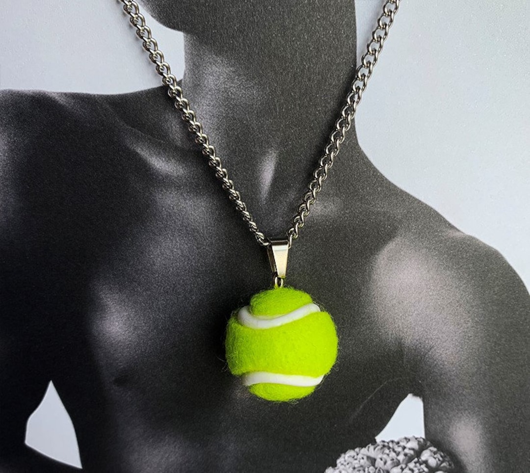 3d Tennis Ball Pendant Necklace Ballgame Necklace Gift for - Etsy