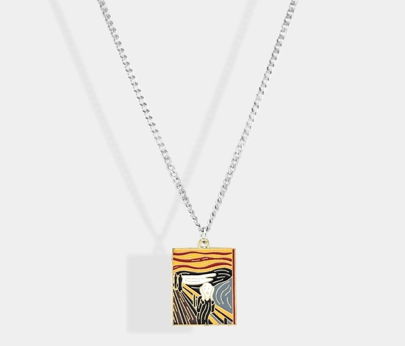 The Scream by Edvard Munch Painting Pendant Stainless Steel Pendant ...