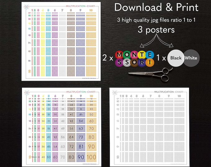 Montessori Math Teen Bead Hanger for Color Bead Stairs With Beads 1-9 ...