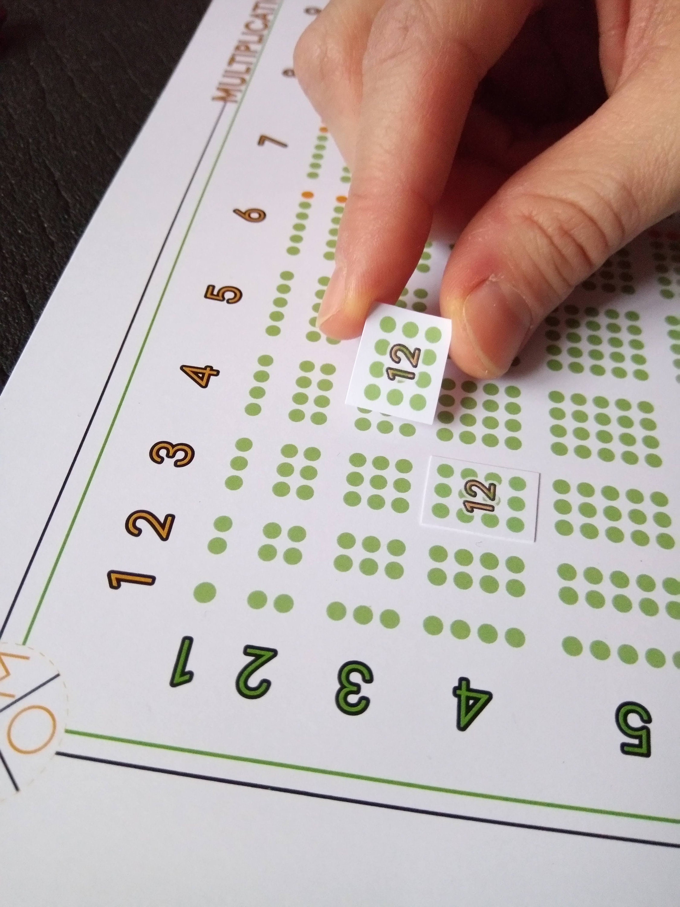 Multiplication Chart | Green & Orange | Educational Poster | Instant ...