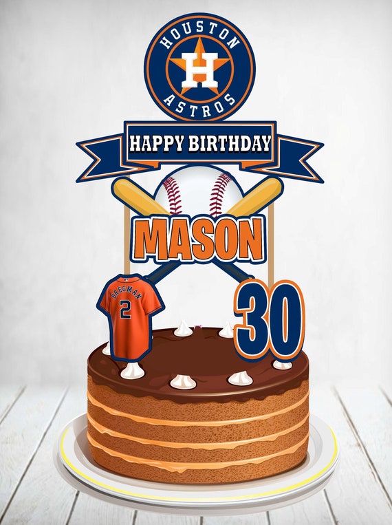 Houston Astros Cake Topper Houston Astros Birthday Houston | Etsy