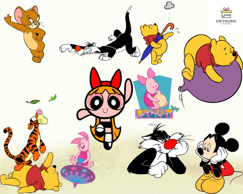 3000 + Cartoon SVG and PNG Bundle - Etsy