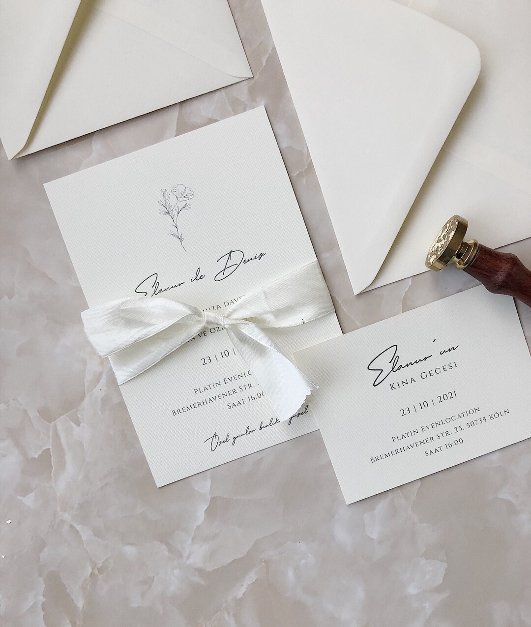 Dream in Cream I Invitation Wedding I Wedding Invitation - Etsy