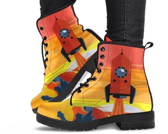 Red Space Boots - Etsy