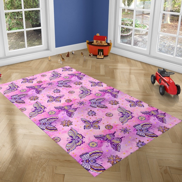 Pink 70s Area Rug - Etsy