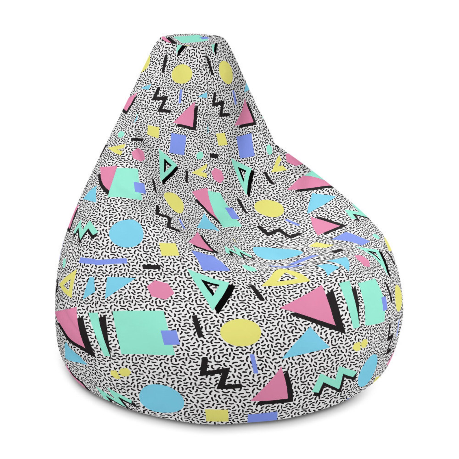 Abstract Retro Bean Bag Chair Cover Only Big Bean Bags Etsy