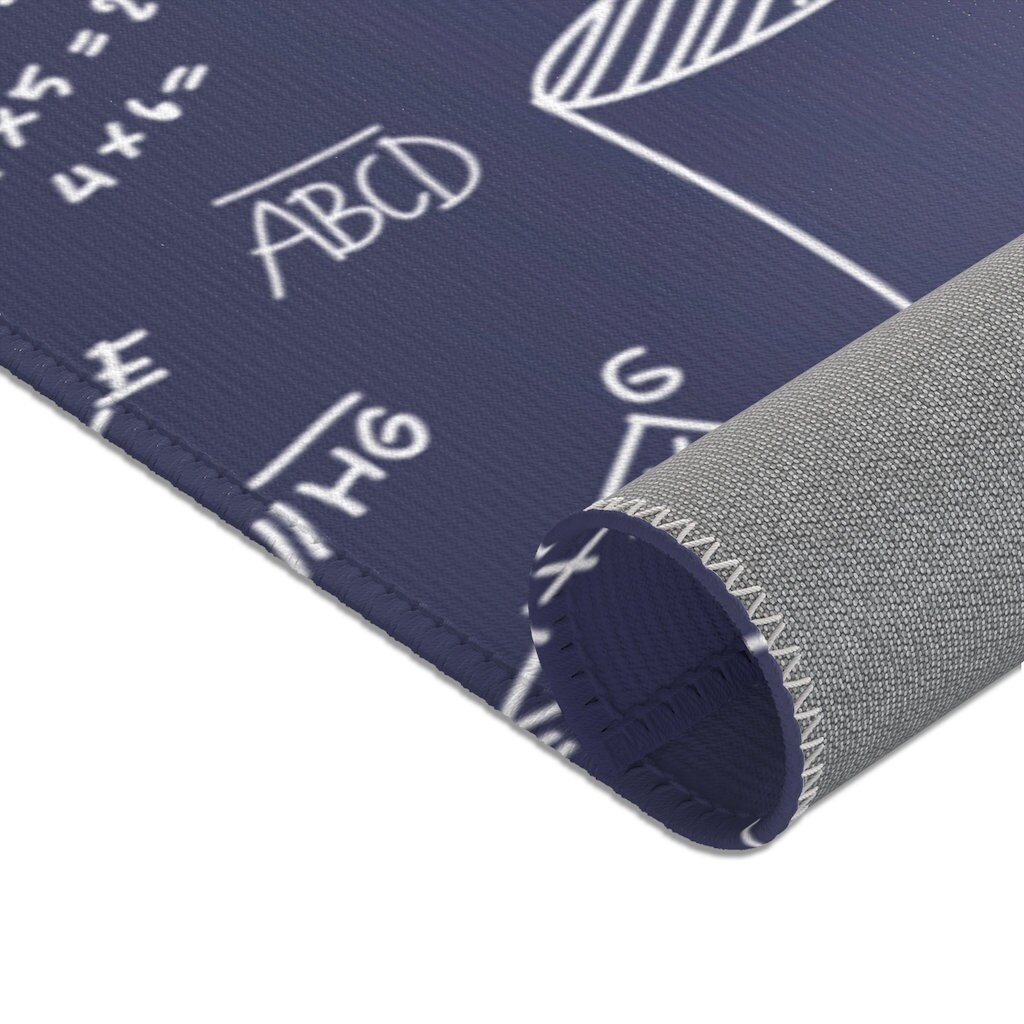 Math Doodles Area Rug Science Themed Rug Mathematics - Etsy