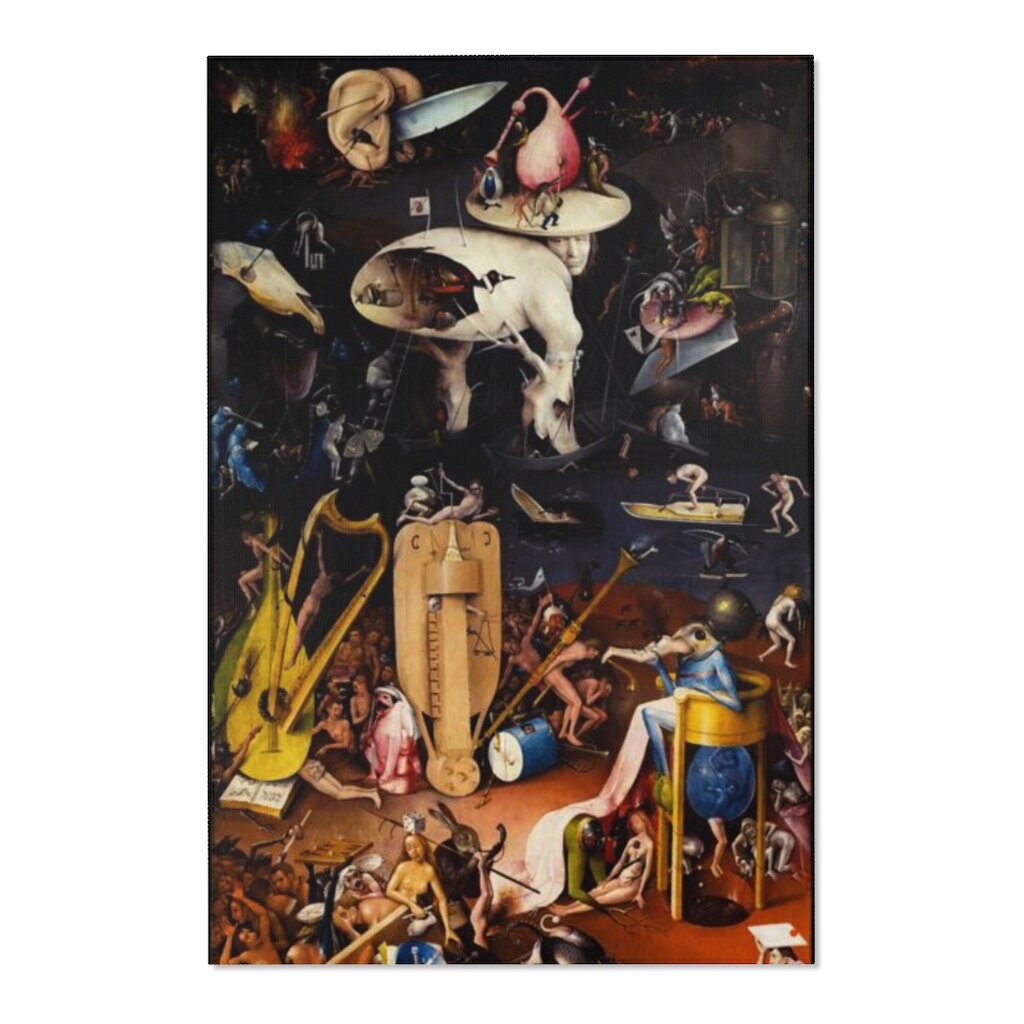 Hieronymus Bosch Hell Art Area Rug Renaissance Hypebeast - Etsy