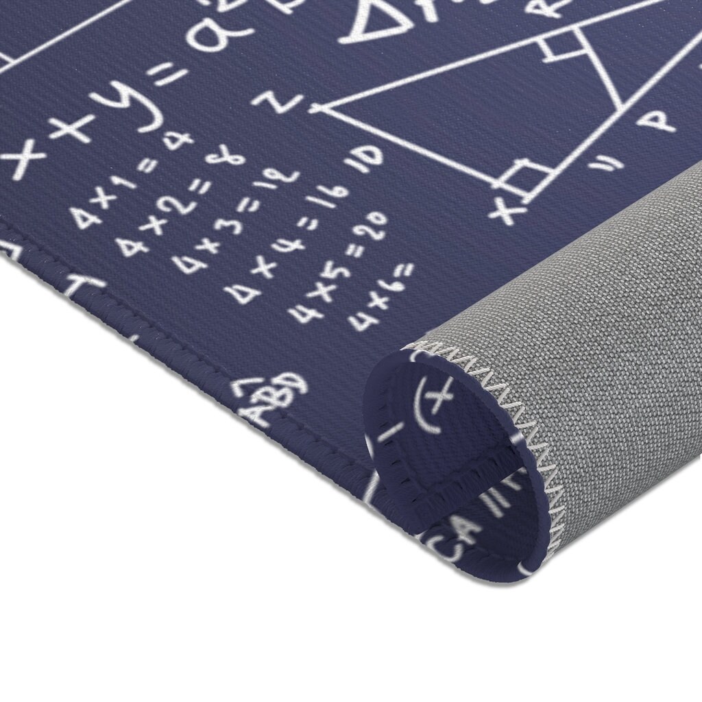 Math Doodles Area Rug Science Themed Rug Mathematics - Etsy