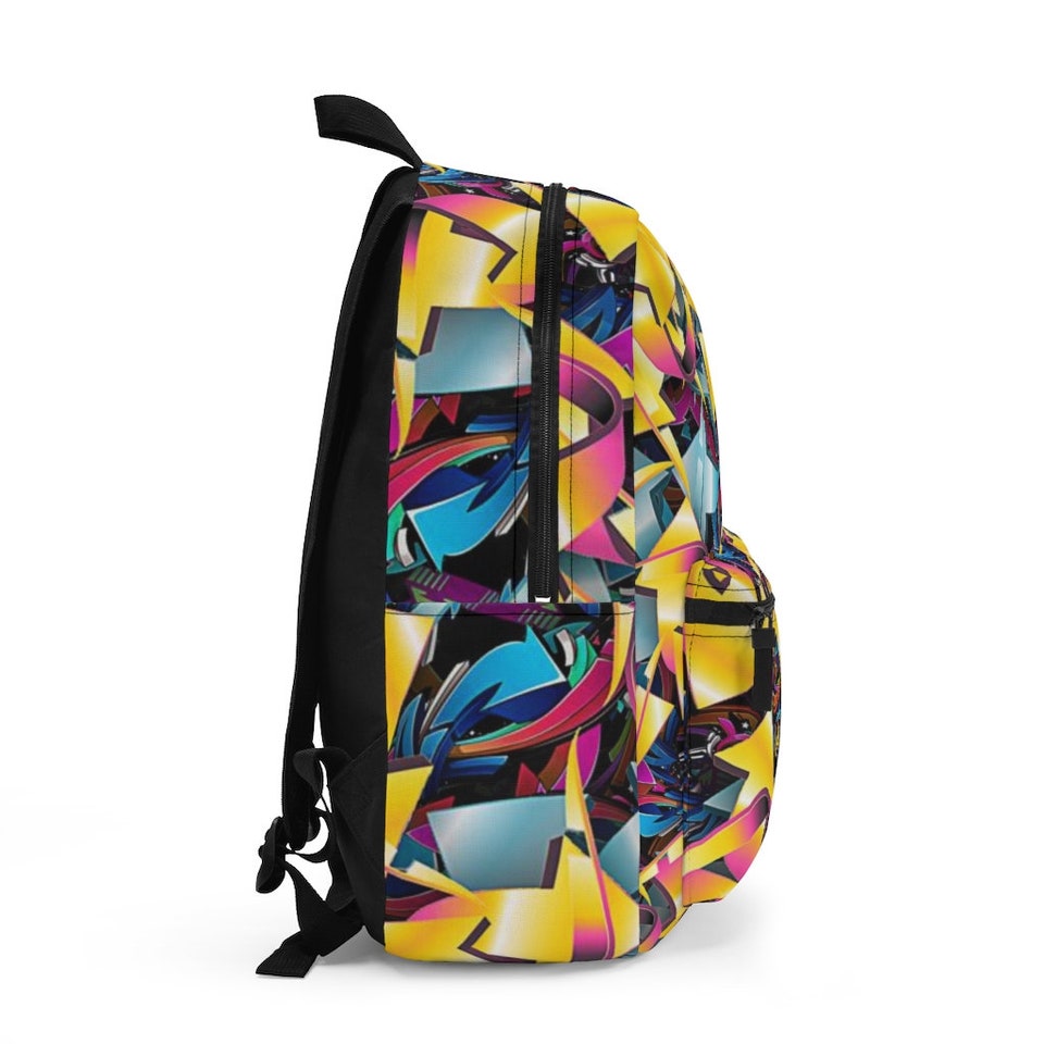 Funky Graffiti Backpack / Cool Artsy Urban Colorful Backpack sold by ...