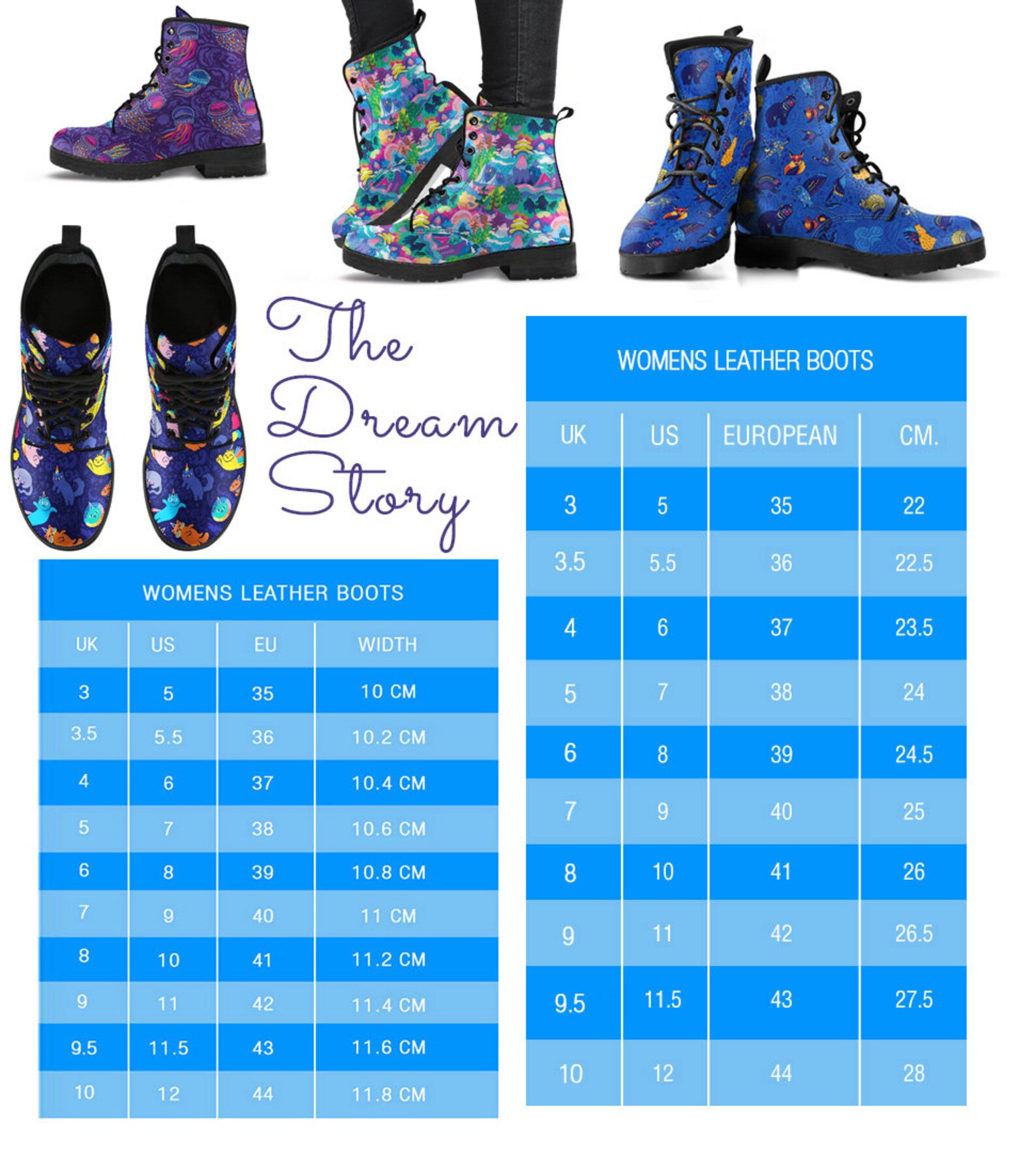 Funny Cat Boots / Cute Cats Combat Boots / Cartoon Cats Vegan - Etsy