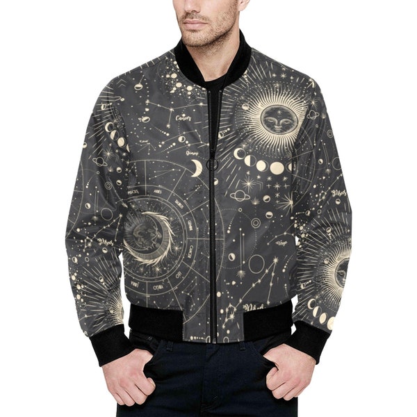 Moon Phase Bomber Jacket - Etsy