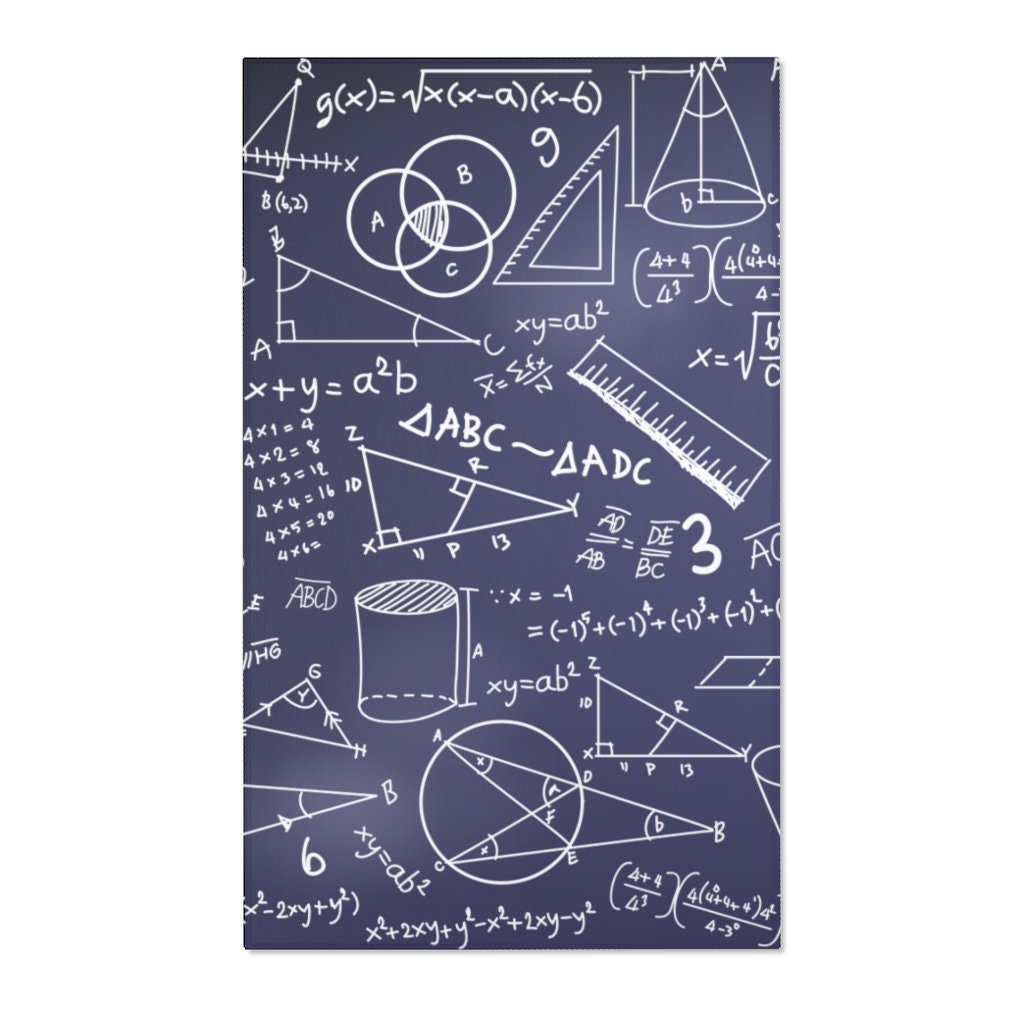 Math Doodles Area Rug Science Themed Rug Mathematics - Etsy