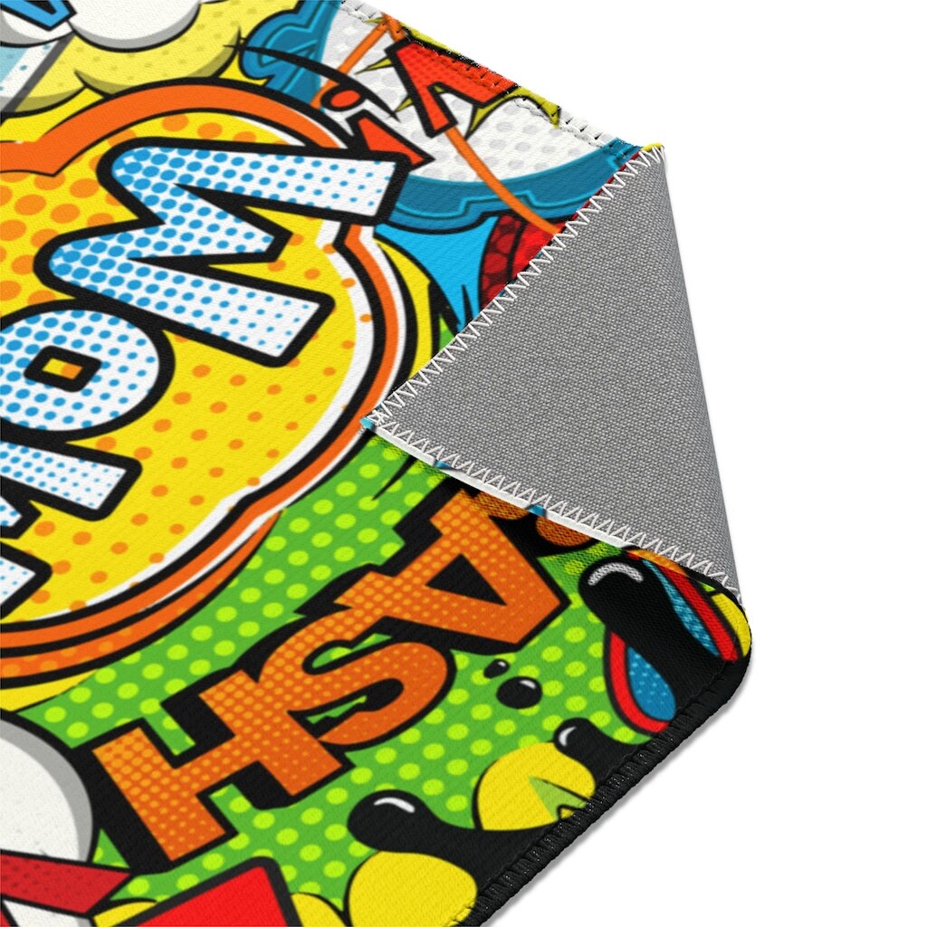 Comic Pop Art Area Rug Comics Art Rug Hypebeast Groovy | Etsy