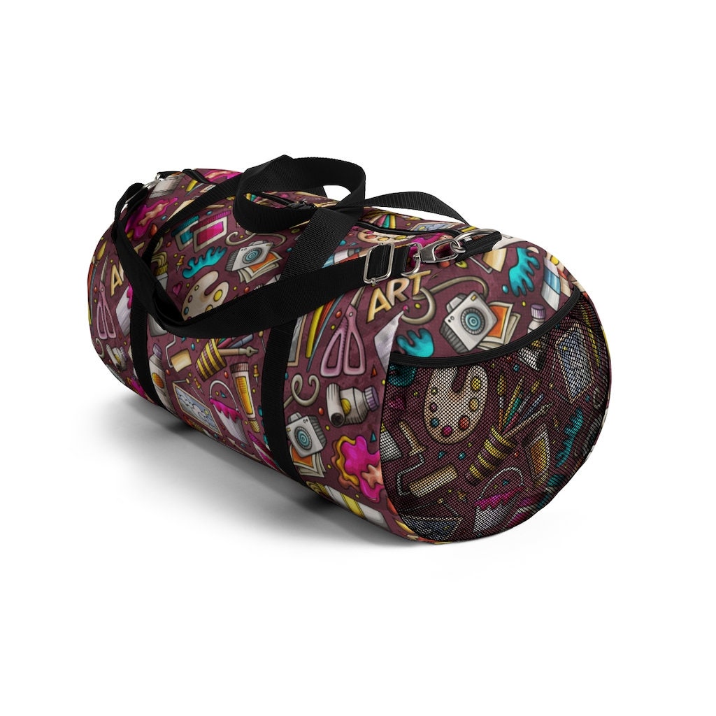 Artist Duffle Bag Artsy Canvas Large Duffel Bag Women | Etsy