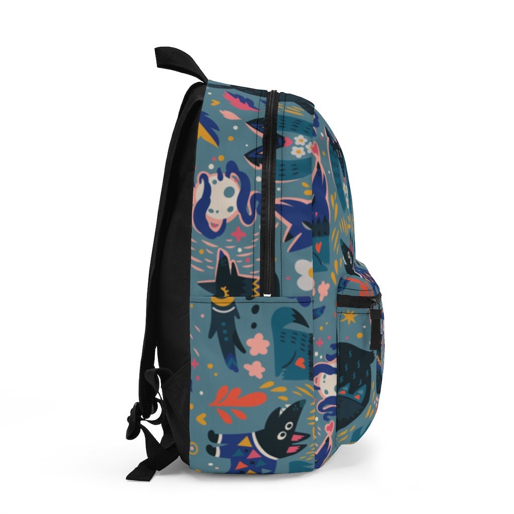 Wolf Backpack / Cute School Backpack / Boho Fantasy Backpack / - Etsy