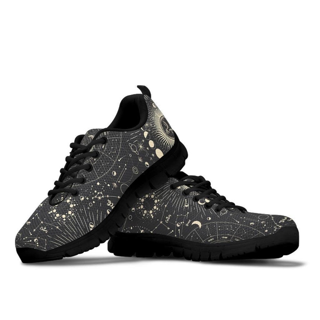 Celestial Shoes / Constellation Sun Moon Sneakers / Astronomy Galaxy ...