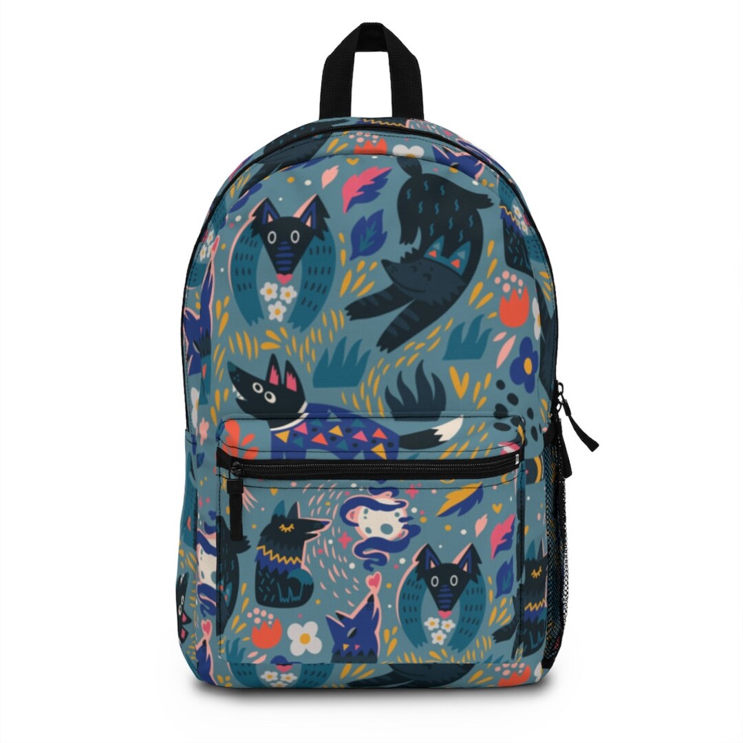 Wolf Backpack / Cute School Backpack / Boho Fantasy Backpack / - Etsy