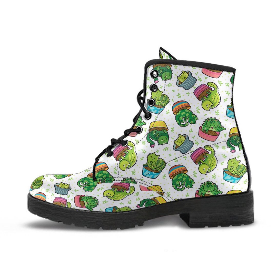 Cactus Cats Boots // Adorable Animal Boots // Vegan Fake - Etsy
