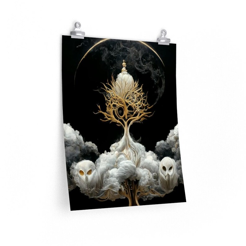 Goddess Gold Tree of Life Witchy Wall Decor, Wiccan Goddess Poster ...