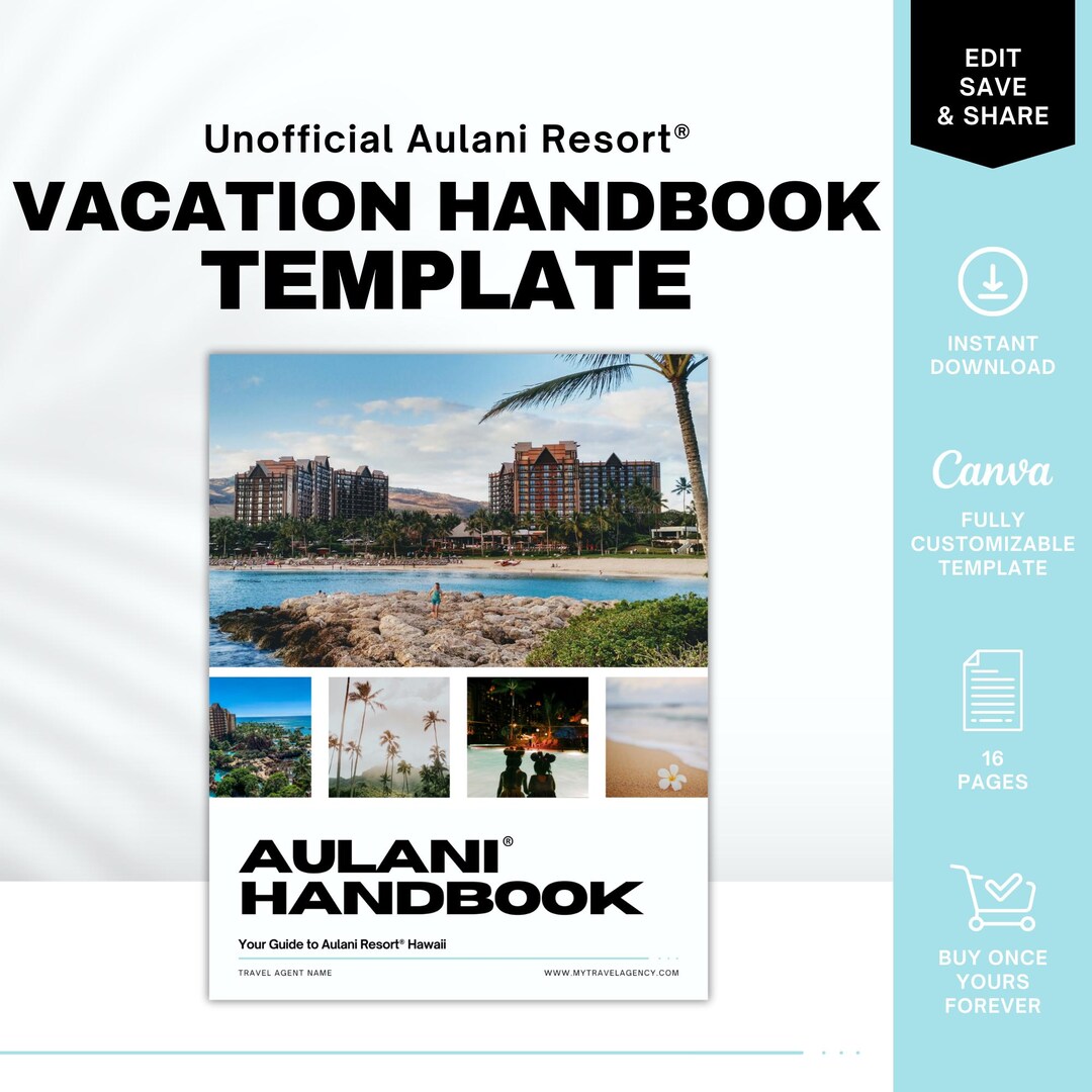 Hawaii Resort Guide, Oahu Travel Agent Template - Etsy