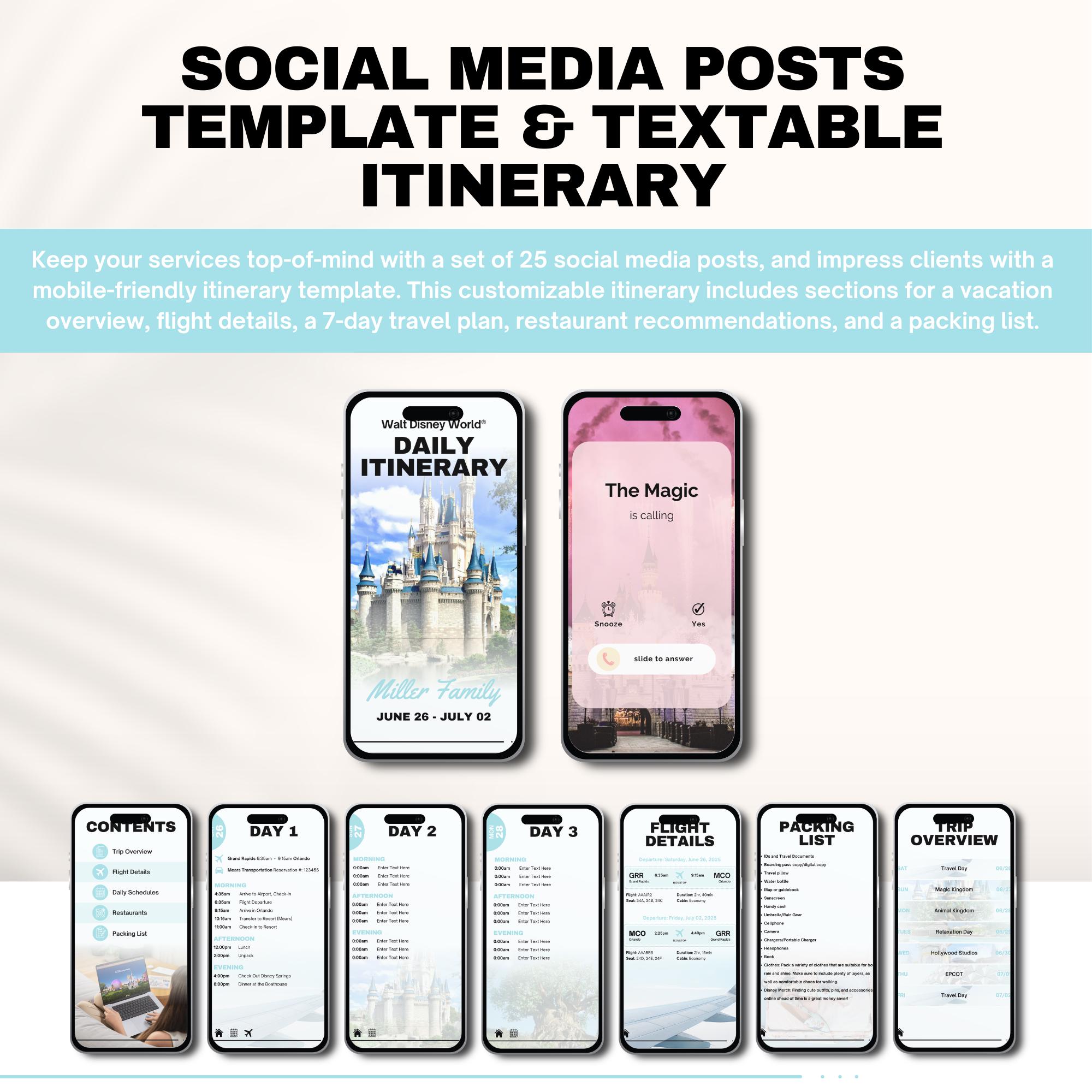 WDW Travel Agent Starter Kit Template Bundle, Travel Agent Templates - Etsy