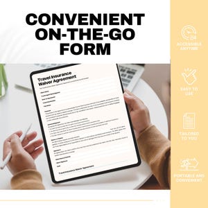 Travel Agent Insurance Waiver Form - Etsy