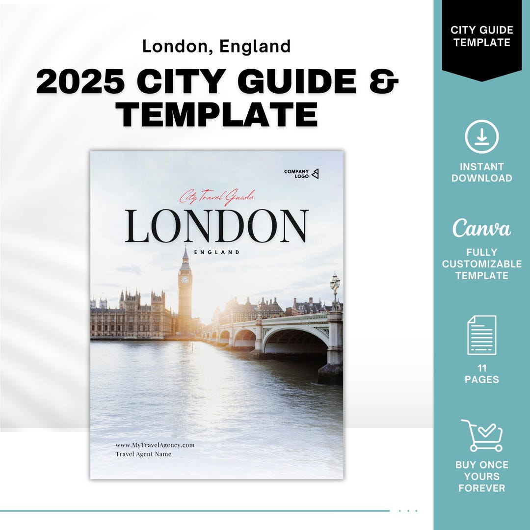 London City Guide, Travel Agent Template, London Travel Guide - Etsy