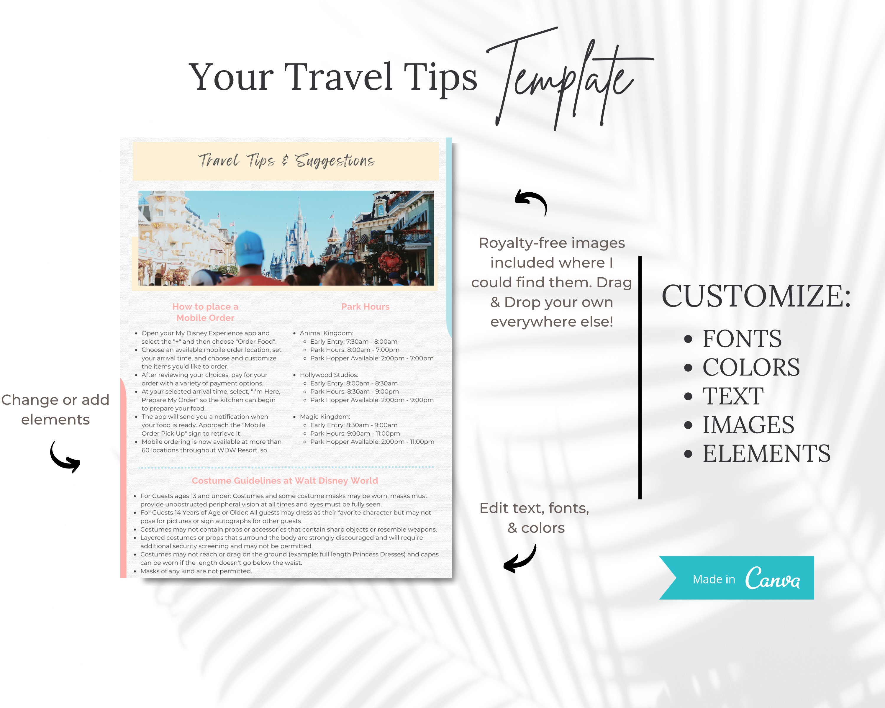 Travel Agent Tips Template Travel Agent Template - Etsy
