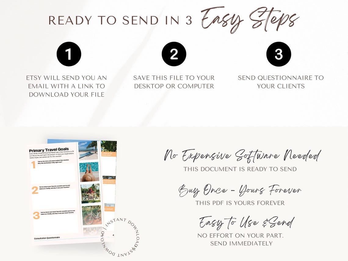 Resort Vacation Consultation & Feedback Forms Bundle, Travel Agent ...