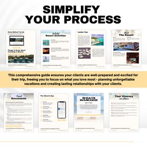 Mexico Resort Handbook Template, Travel Agent Template, Resort Guide - Etsy
