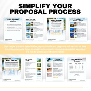 Simple All-inclusive Resort Proposal Template, Travel Agent Proposal ...