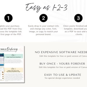 Mobile Order Template, Travel Agent Template - Etsy