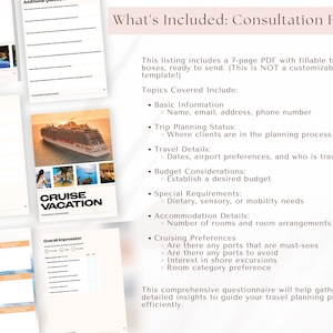 Cruise Vacation Form Bundle, Travel Agent Forms - Etsy