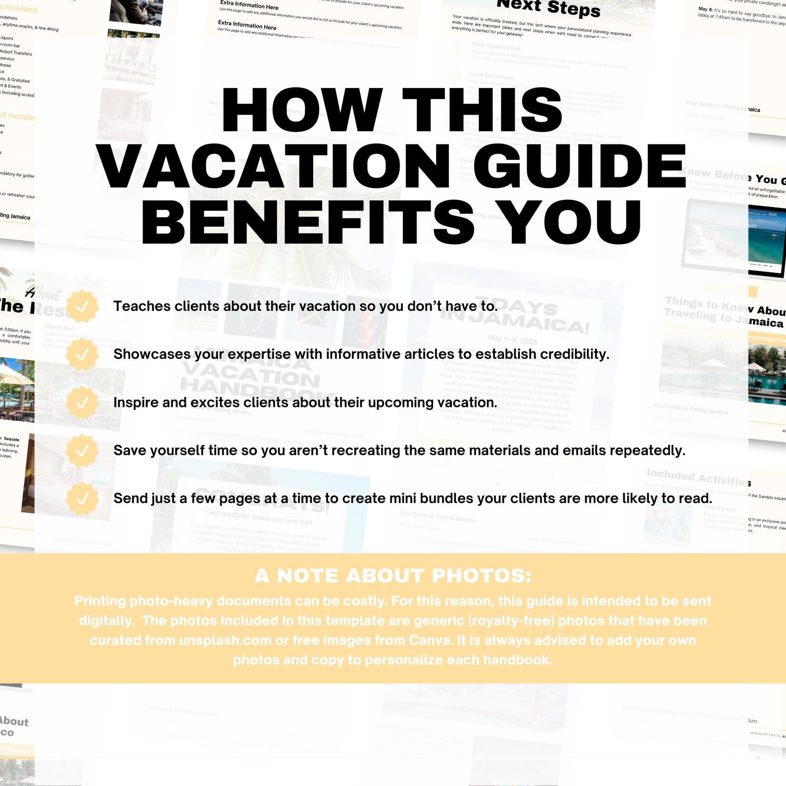 Jamaica Resort Handbook Template, Travel Agent Template, Resort Guide ...
