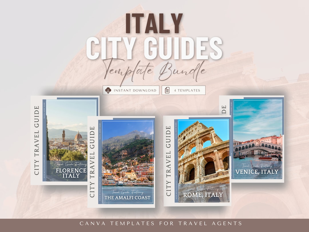 Italy City Guide Bundle, Travel Agent Template, Italy Travel Guides - Etsy