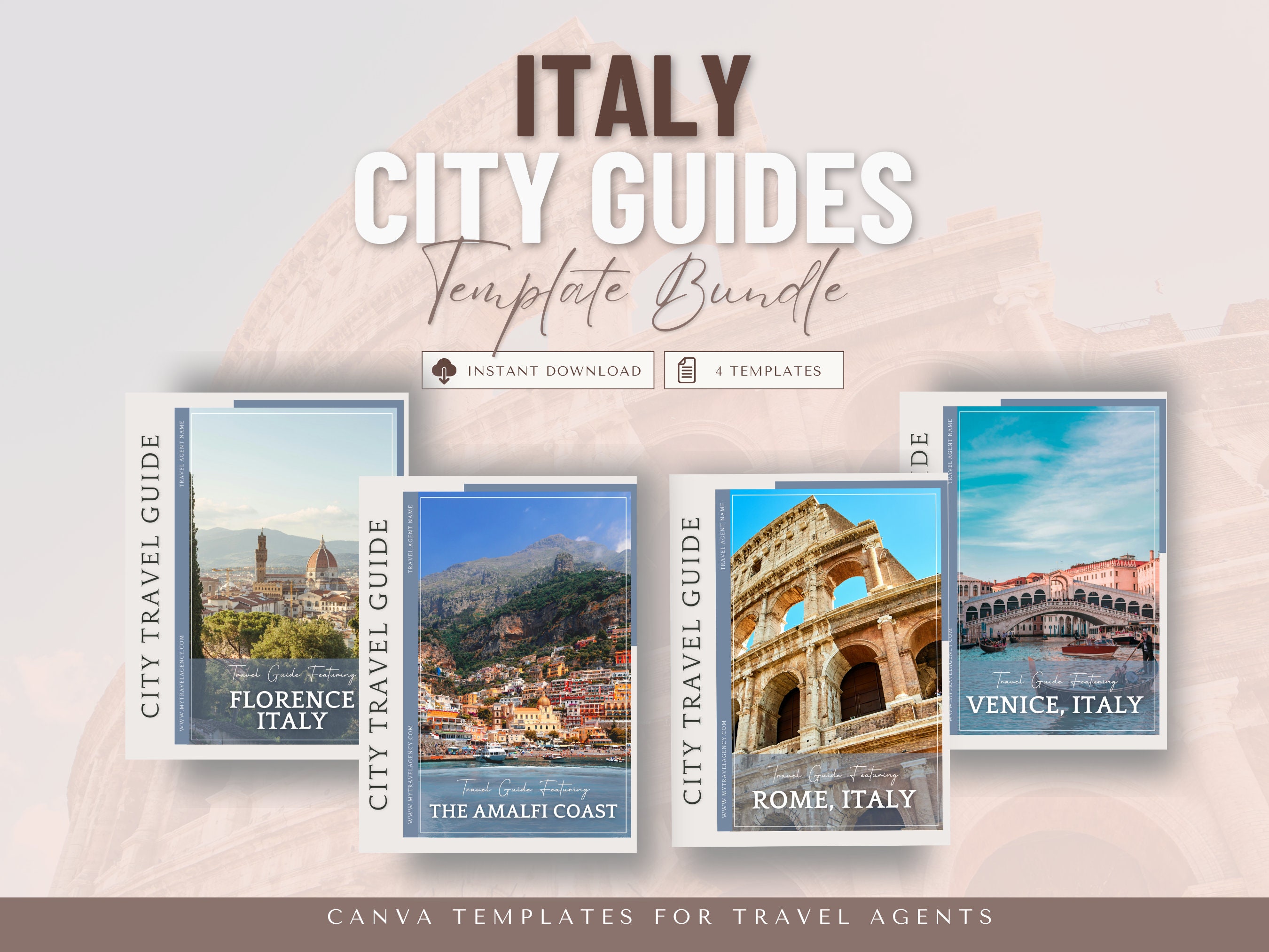Italy City Guide Bundle, Travel Agent Template, Italy Travel Guides - Etsy