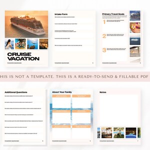 Cruise Vacation Form Bundle, Travel Agent Forms - Etsy