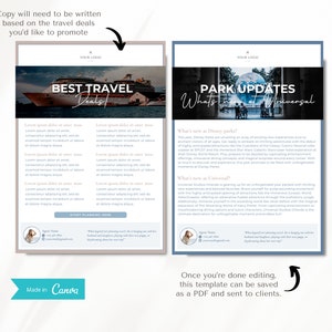 Travel Agent Newsletter Template, Travel Agent Template - Etsy