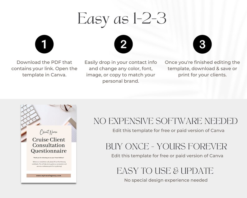 Cruise Client Questionnaire Travel Agent Template - Etsy Canada