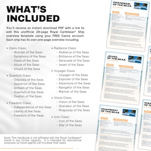 RCCL Cruise Ship Guide, Travel Agent Template - Etsy