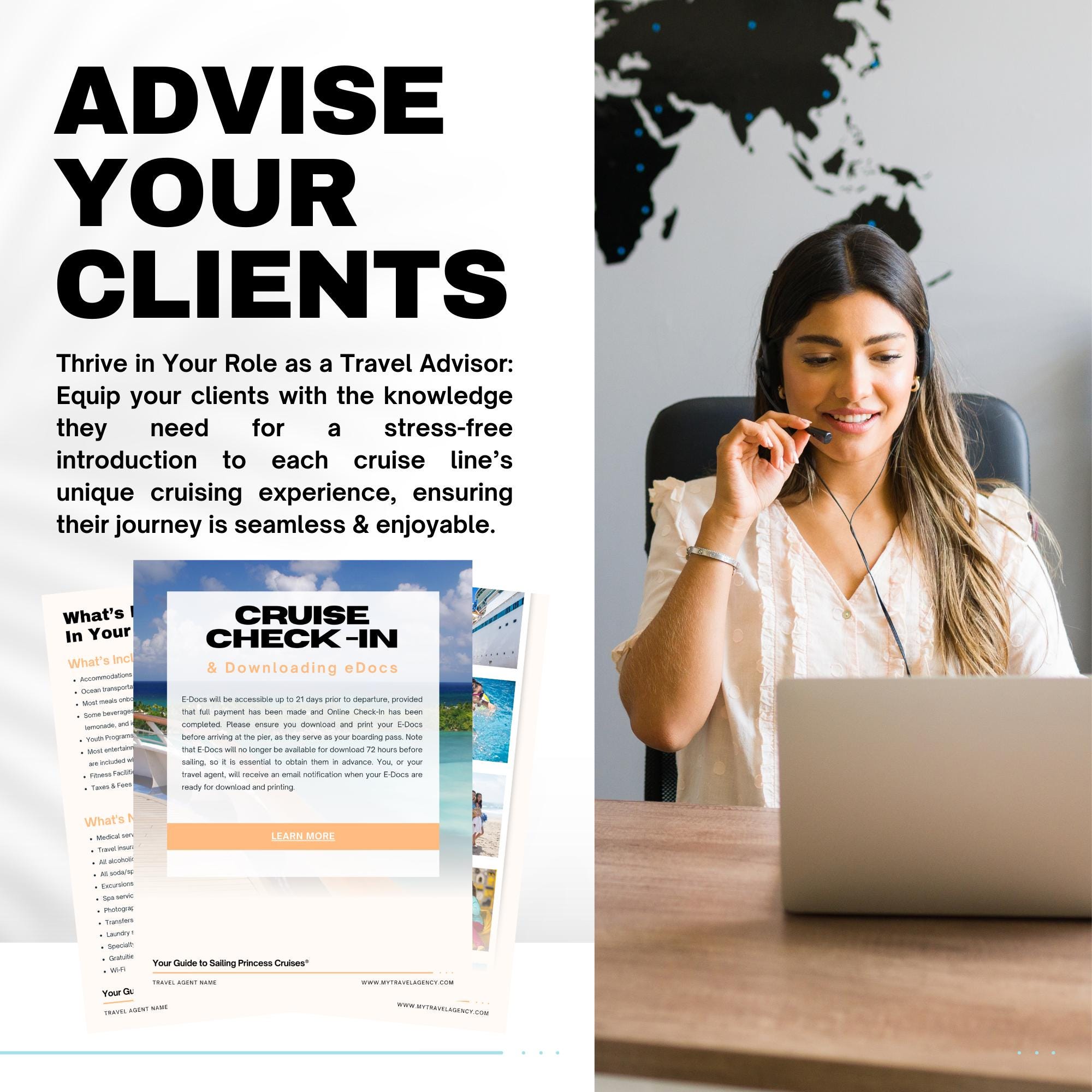 Travel Agent Cruise Line Guide BUNDLE, Travel Agent Canva Templates ...