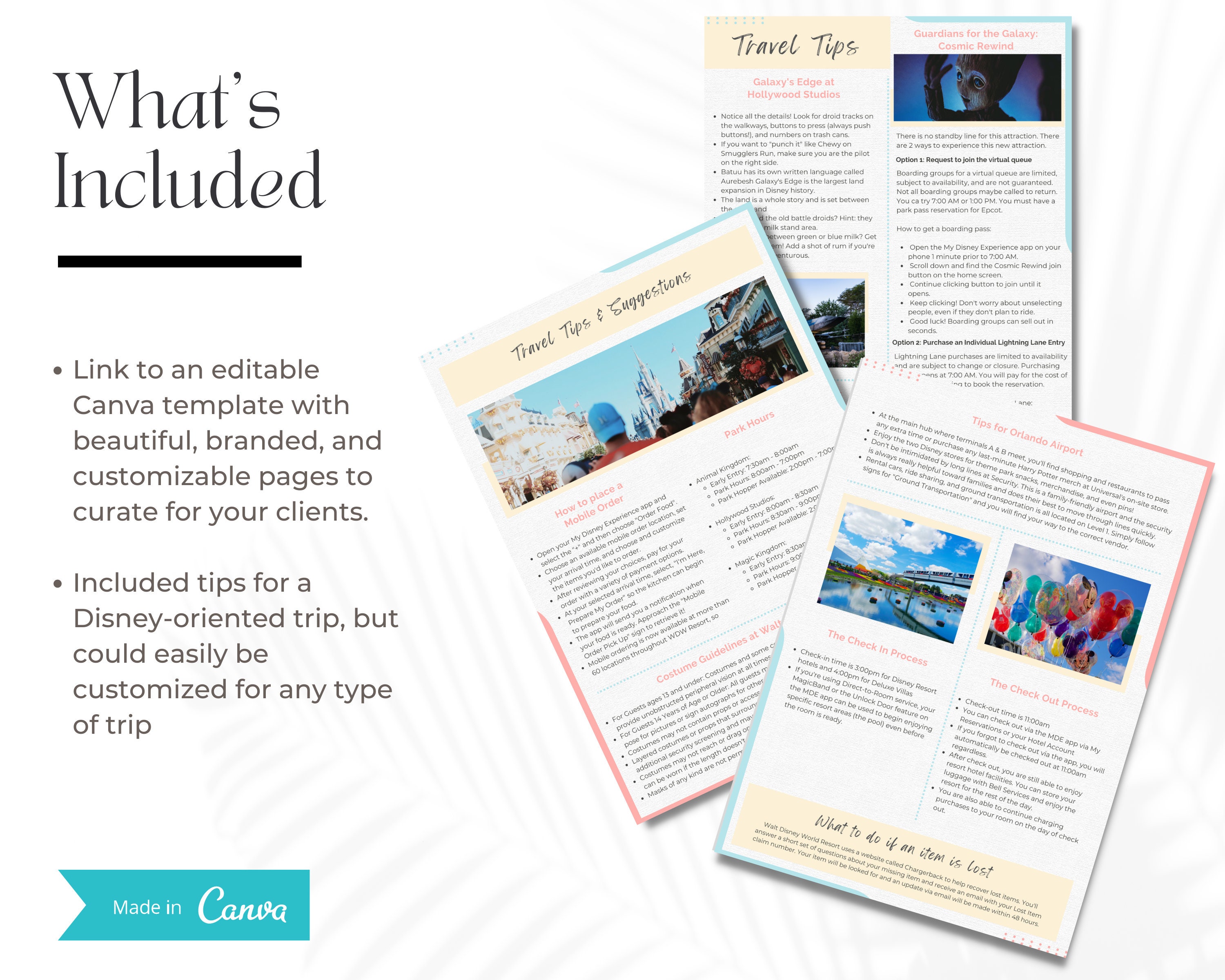 Travel Agent Tips Template Travel Agent Template - Etsy