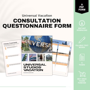 Universal Consultation Form, Travel Agent Forms - Etsy