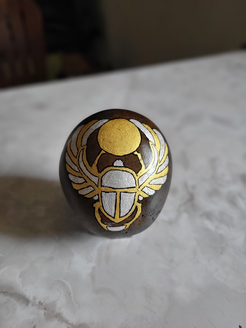 Egyptian Inspired Beetle Stone - Etsy