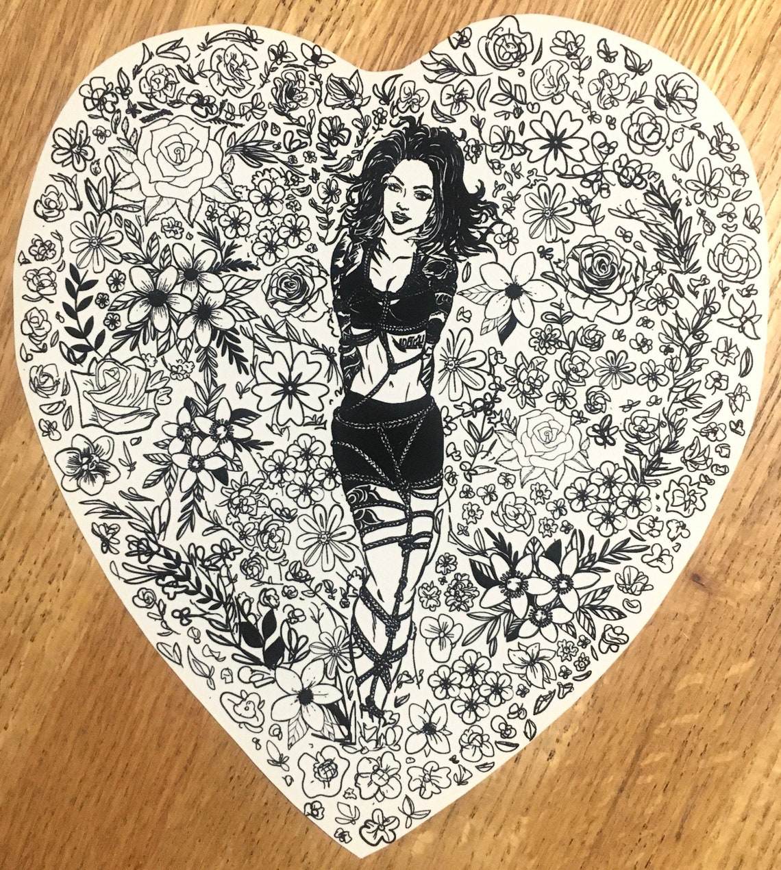 Bondage Pin Up Girl Poster Bondage Art Bondage Poster Sexy Etsy